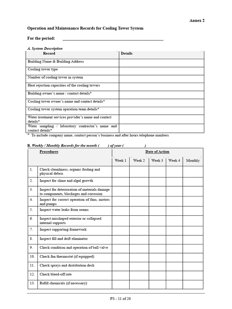 Sample Specification For Procurement of Operation and Maintenance ...