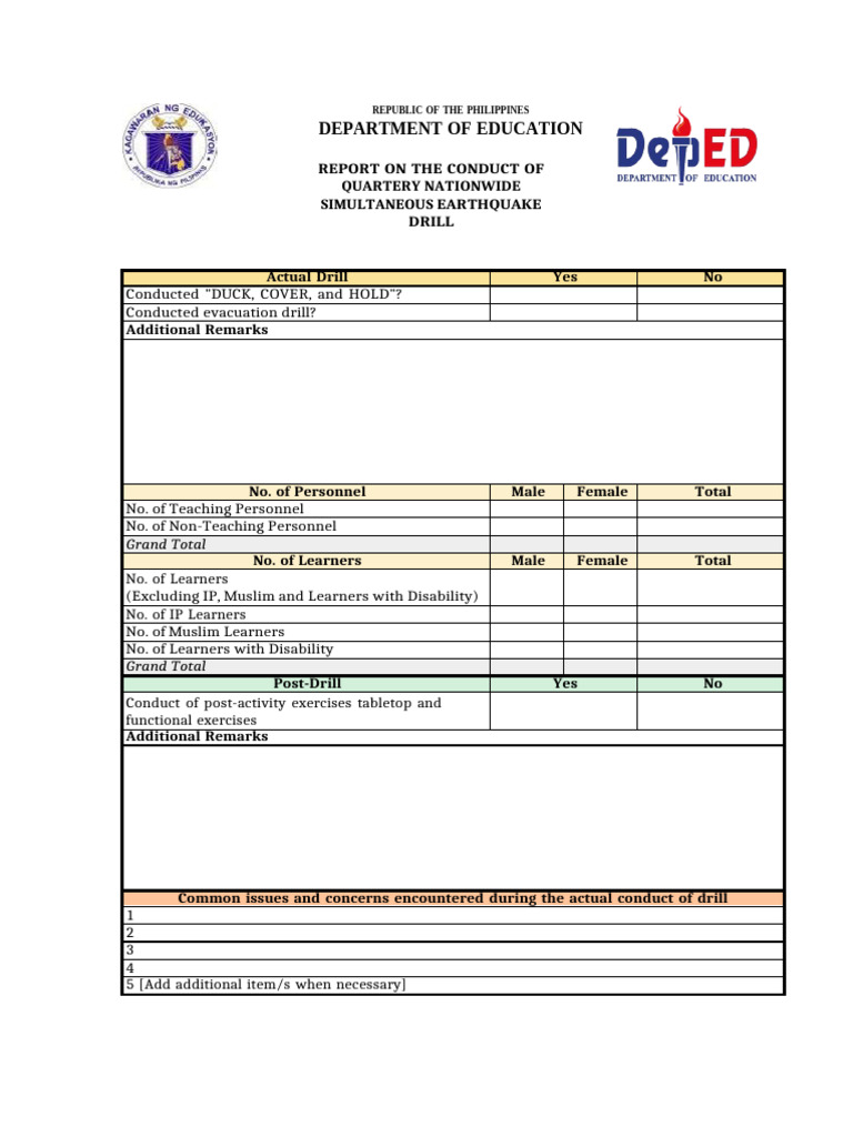 1st Nsed Report | PDF
