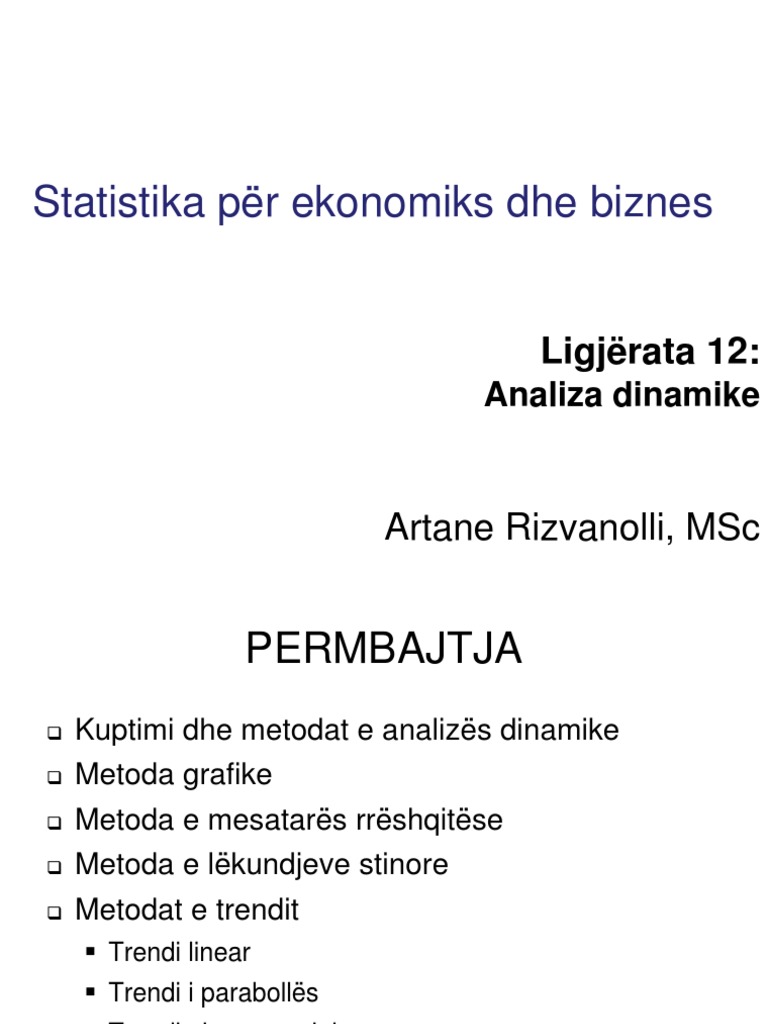 Ligjerata 12 - Analiza Dinamike | PDF