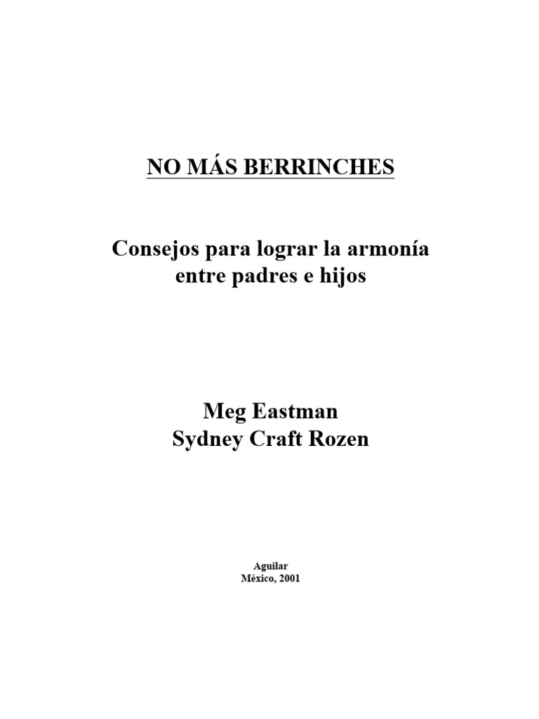 No Más Berrinches | PDF | Ira | Temperamento