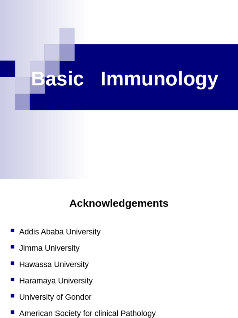 Overview of Basic Immunology Concepts | PDF | Immune System | Adaptive ...