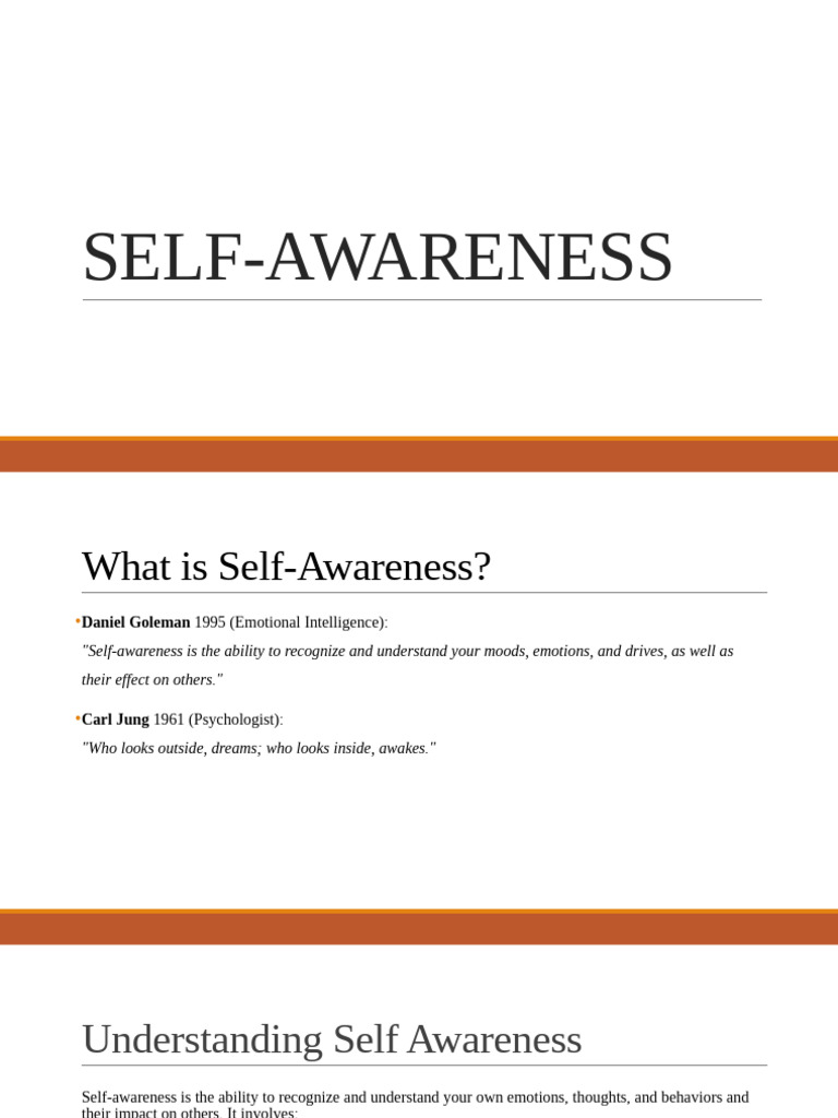 Self-Awareness 2025 | PDF | Self Awareness | Self Esteem