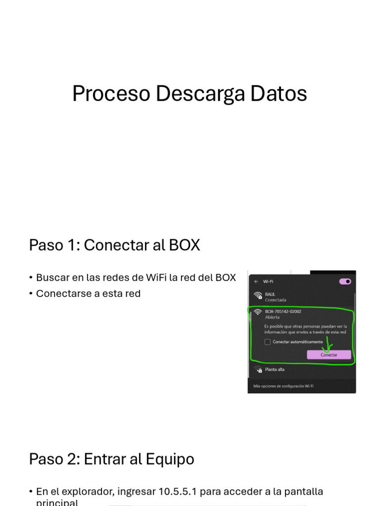 BOX Proceso Descarga Datos | PDF