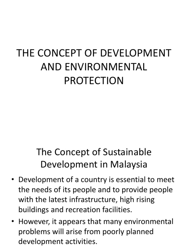 The Concept of Development and Environmental Protection | PDF ...
