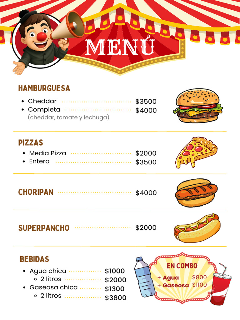 Menú Noche de Circo | PDF