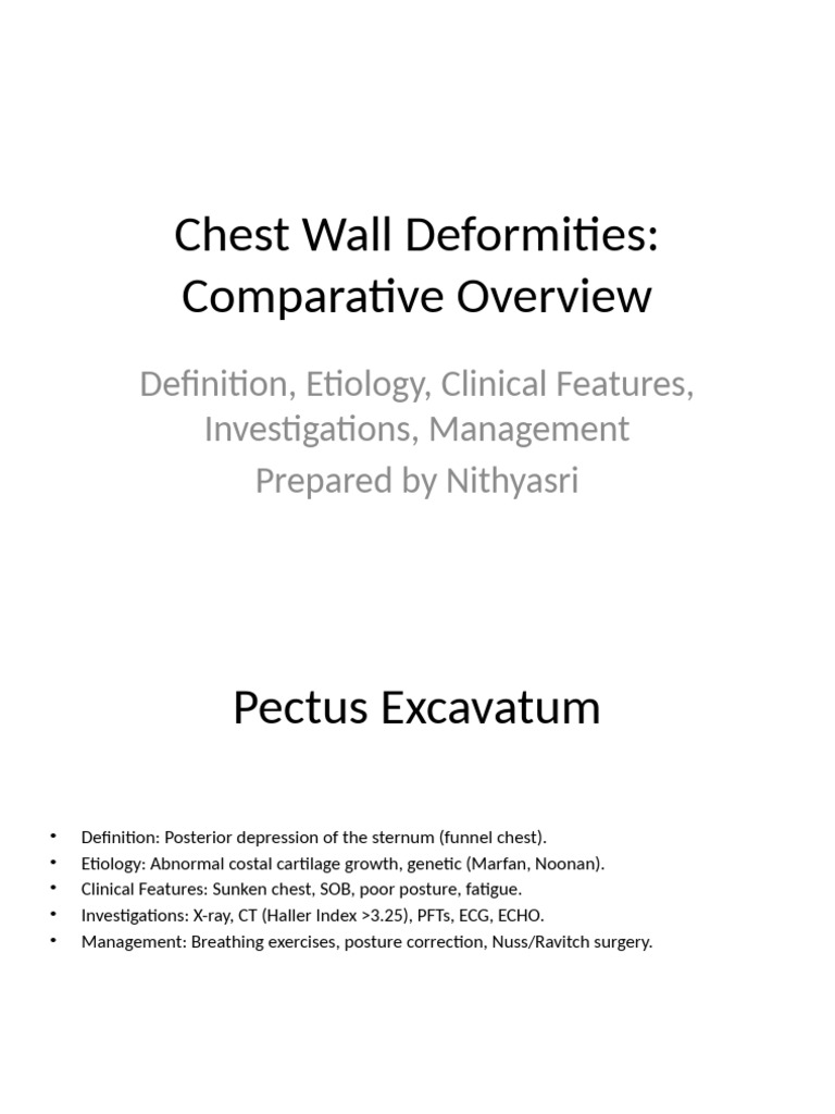 Overview of Chest Wall Deformities | PDF