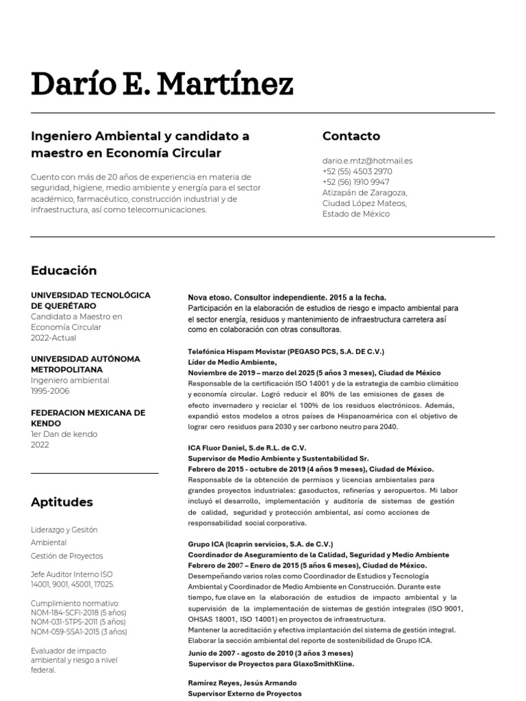 DEML - CV - Rev - 2 Resume | PDF | Laboratorios
