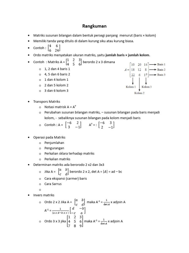 Soal Matriks Matematika | PDF