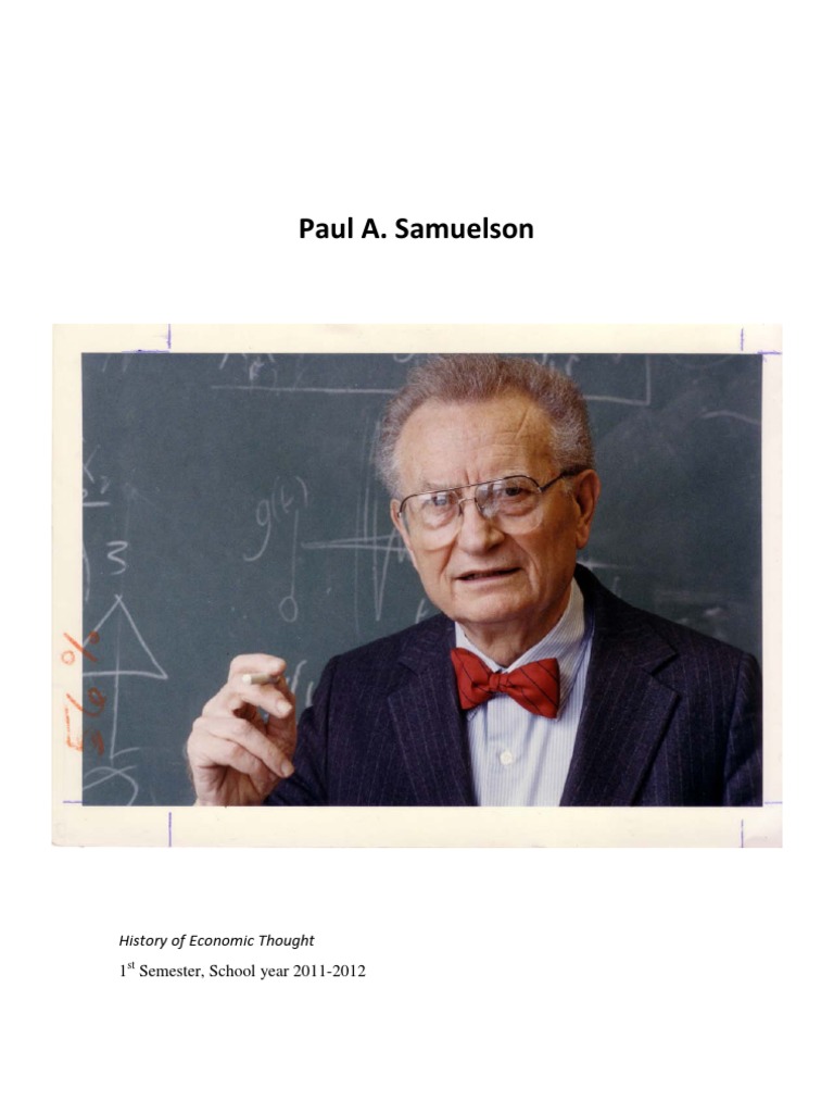 Paul Samuelson - History | PDF | History Of Economic Thought | Economics