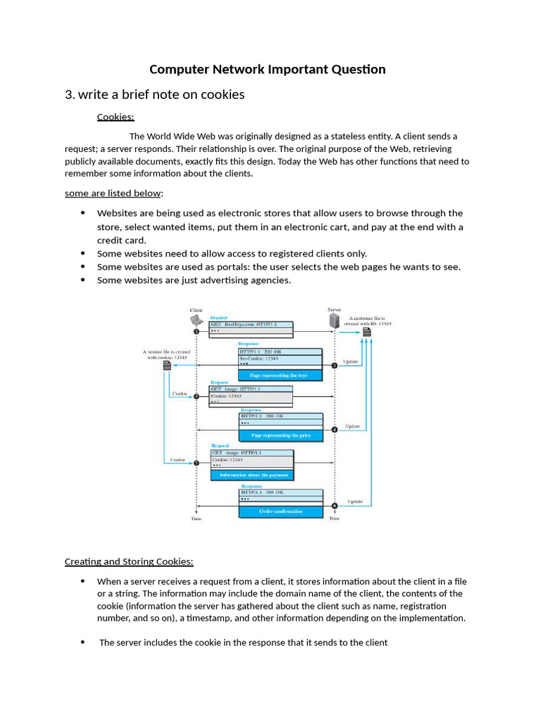 Computer Network Important Question | PDF | Http Cookie | Computing