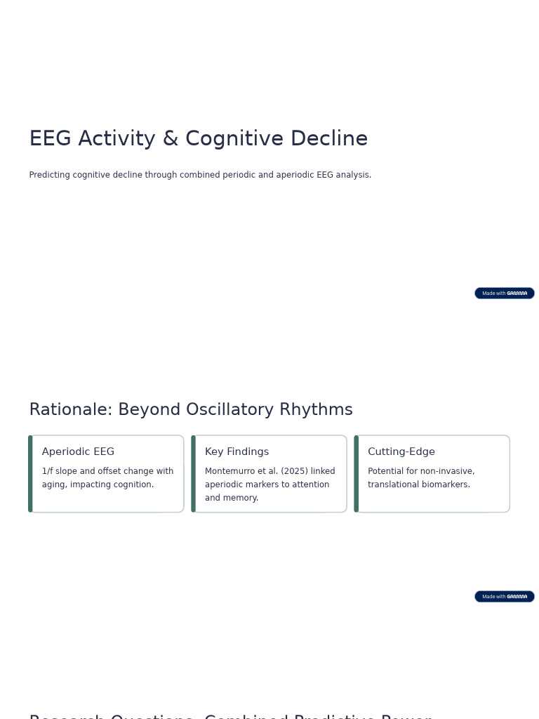 EEG Activity and Cognitive Decline | PDF | Electroencephalography ...