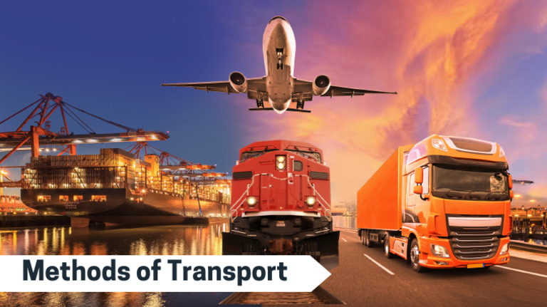 Methods of Transport Presentation in Colorful Photographic Style | PDF