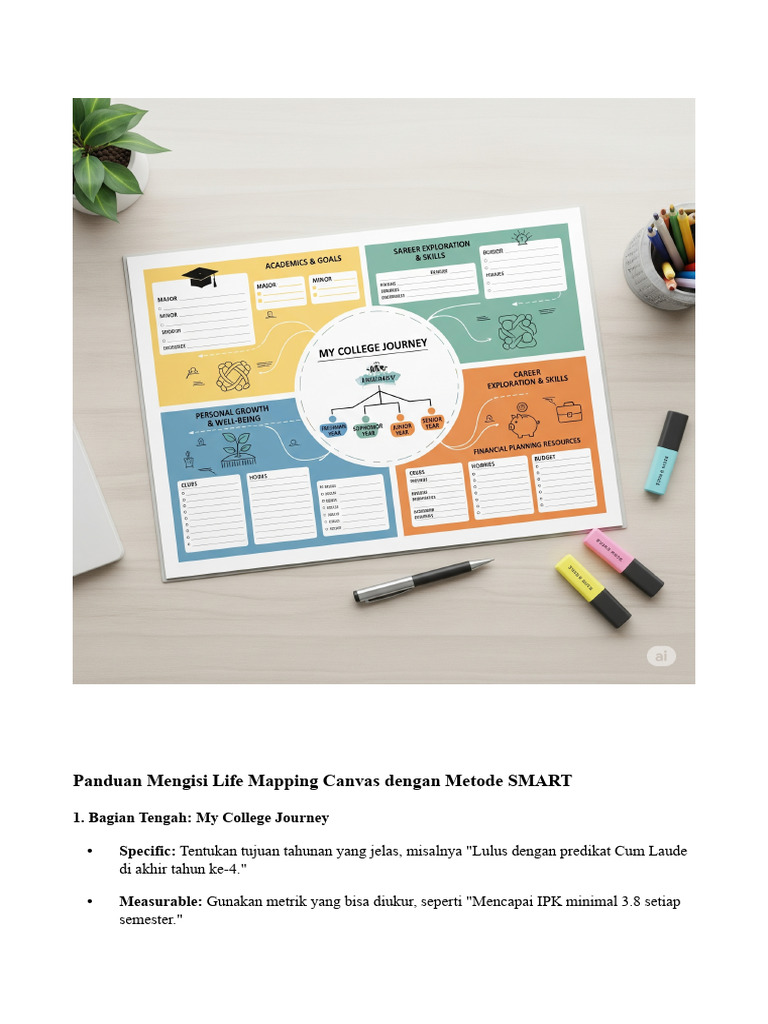 Panduan Life Mapping Canvas SMART | PDF