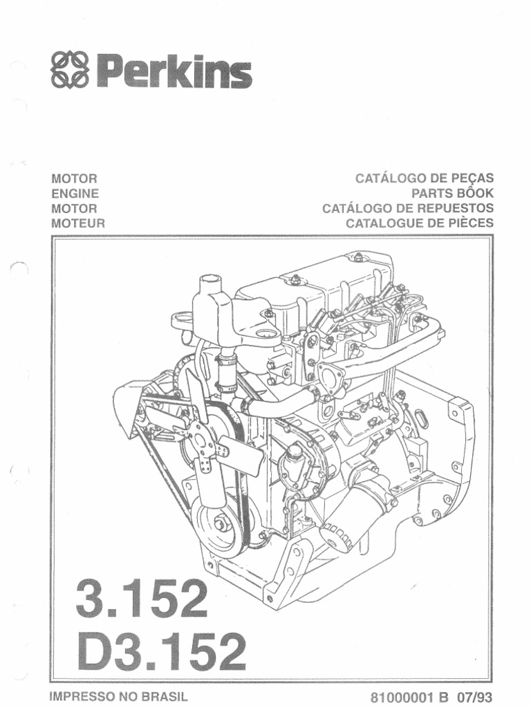 Perkins Catalogo Peças Motor 3.152 - D3.152 | PDF