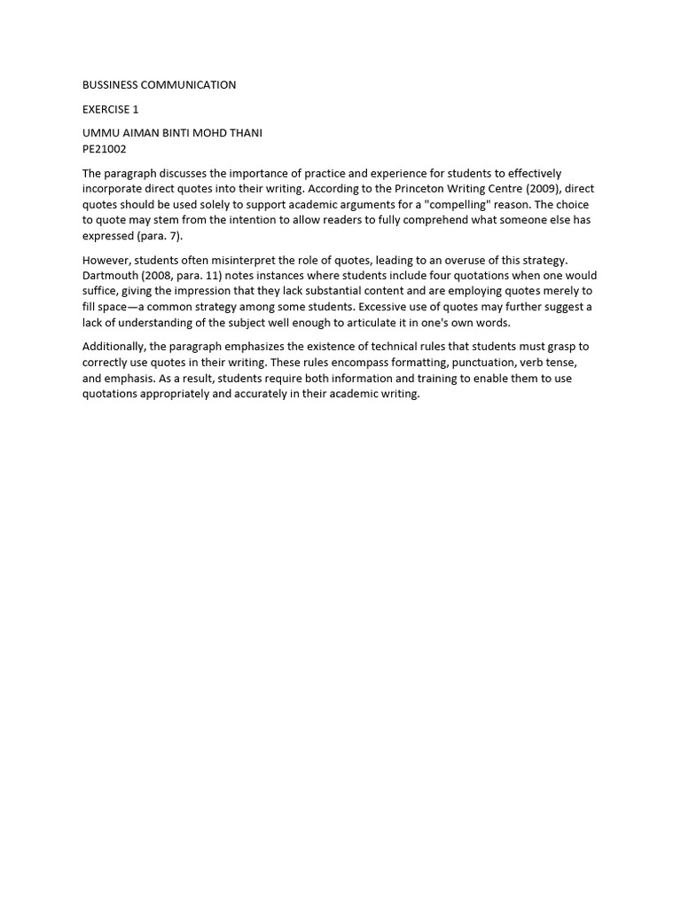 Exercise 1 - Ummu Aiman Mohd Thani - Pe21002 | PDF