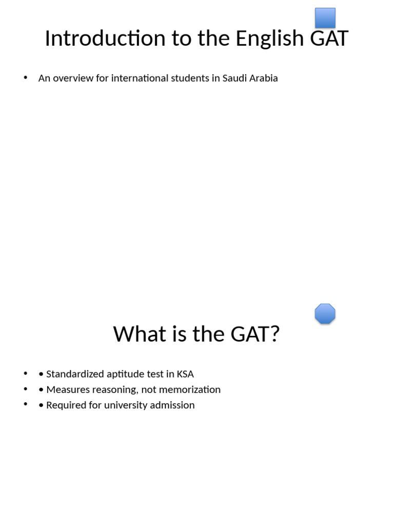 English GAT Guide for Saudi Students | PDF