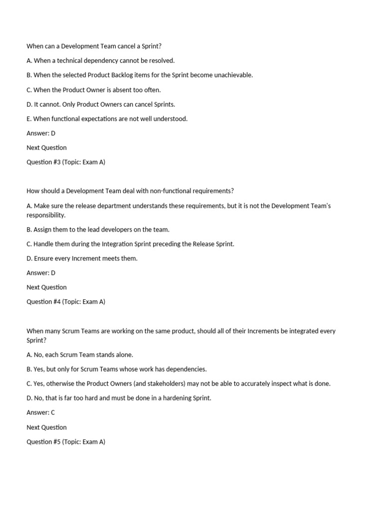 PSPO 1 - Questions Rev 2 | PDF | Scrum (Software Development) | Agile Software Development