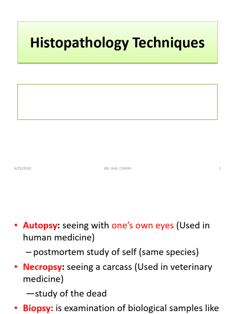 CHAPTER 8. Histopathological Techniques | PDF | Fixation (Histology ...