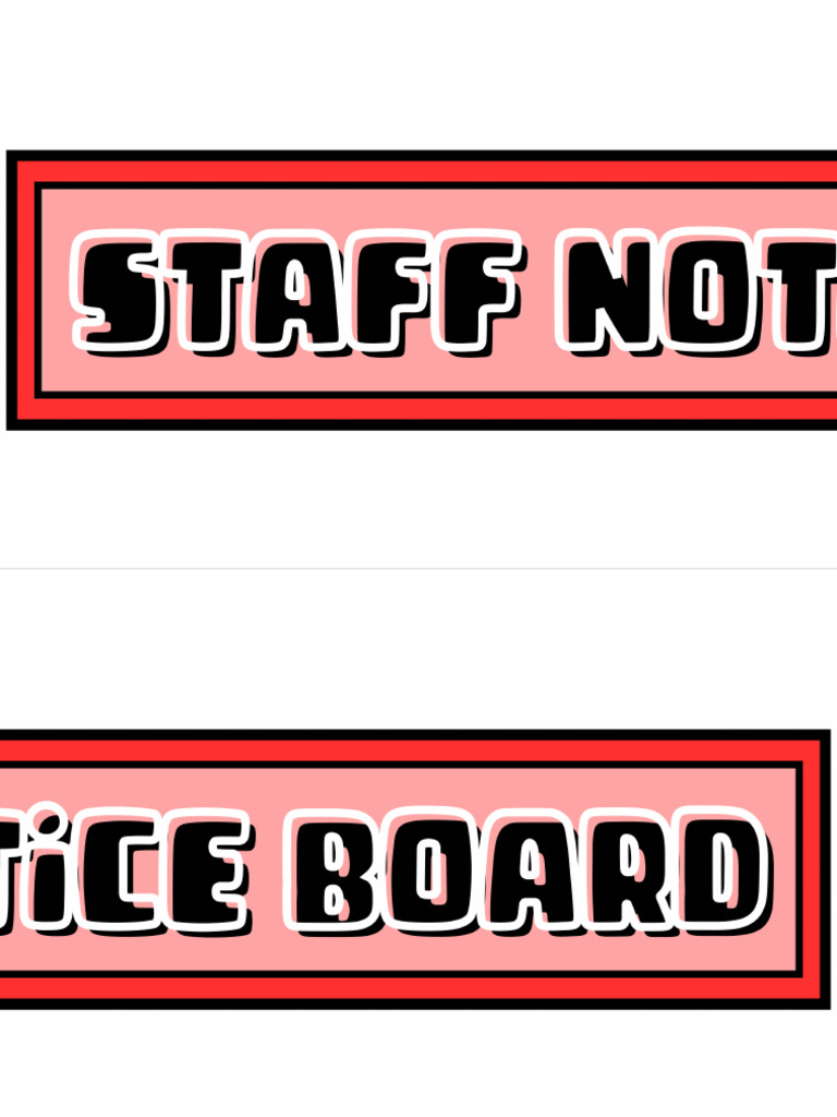Staff Notice Board | PDF