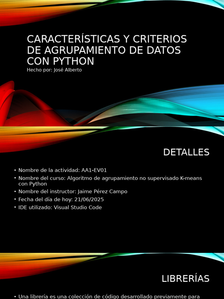 Presentación de La Actividad 1 de Python | PDF