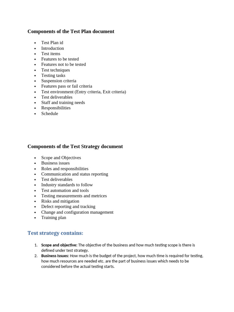 Test Plan vs Test Strategy | PDF | Software Testing | Systems Engineering