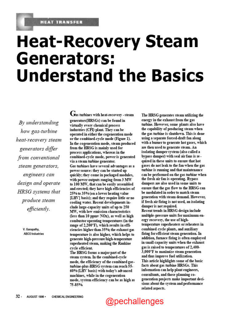 Heat Recovery Steam Generators 1758991129 | PDF | Steam | Mechanical ...