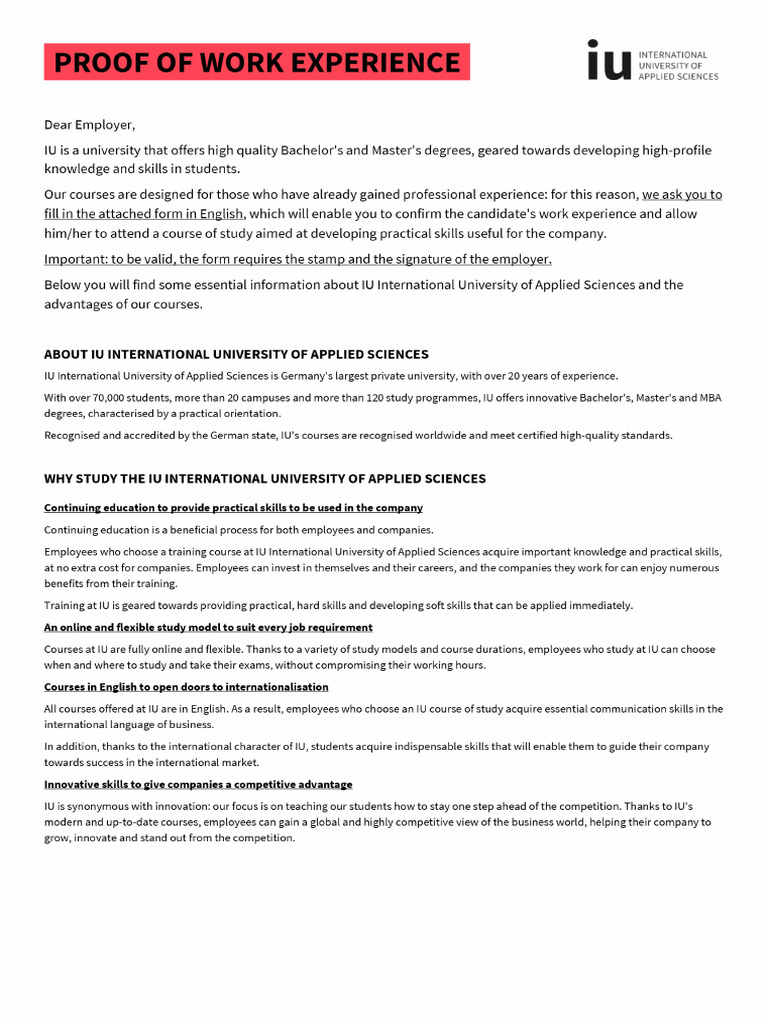 Prof Work To Enroll For Master | PDF