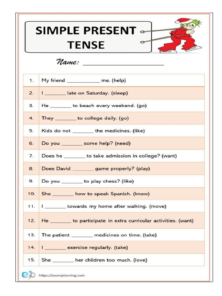 Chart of Tenses | PDF