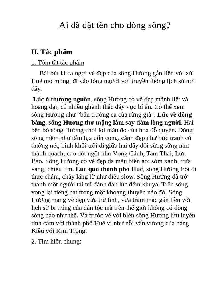 Ai đã đặt tên cho dòng sông | PDF