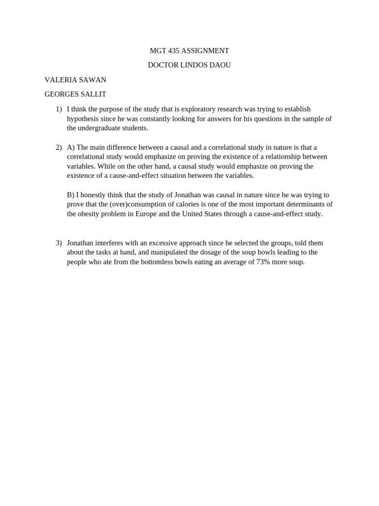 MGT 435 Group Assignment | PDF