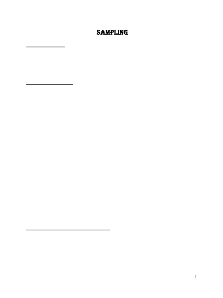 Sampling & Questionnaire | PDF | Sampling (Statistics) | Questionnaire