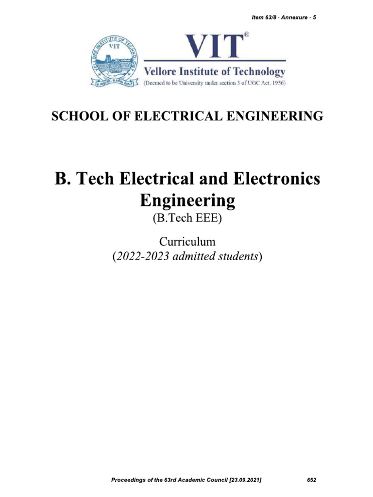 VIT EEE Syllabus | PDF