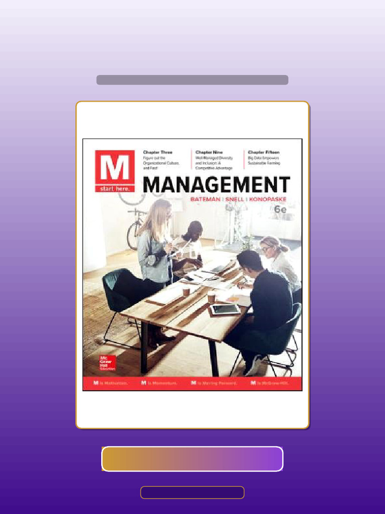 M Management 6th Edition Thomas Bateman Scott Snell Robert Konopaske ...