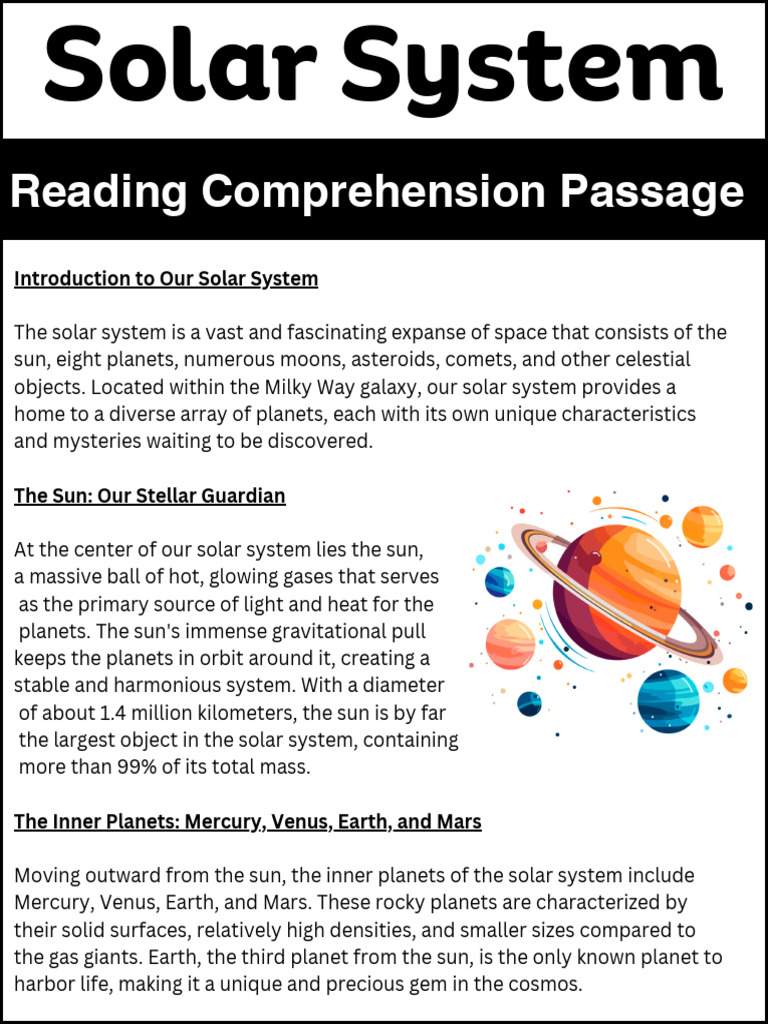 Exploring Our Solar System Basics | PDF | Solar System | Planets