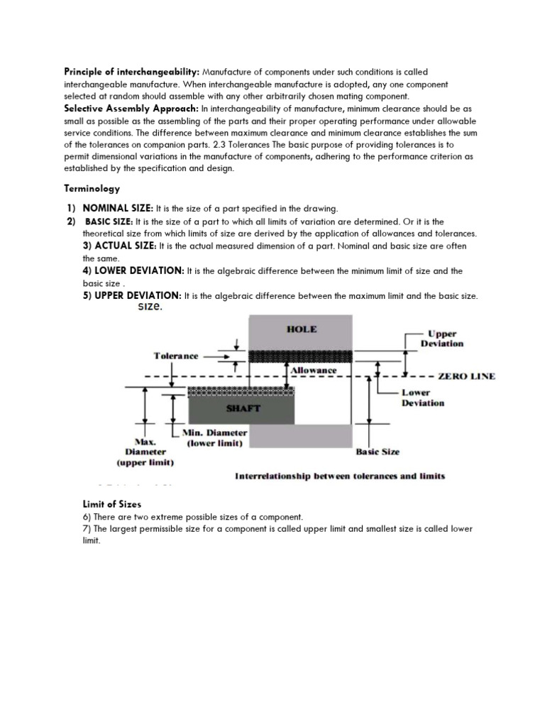 Interchangeability in Engineering Fits | PDF | Engineering Tolerance ...