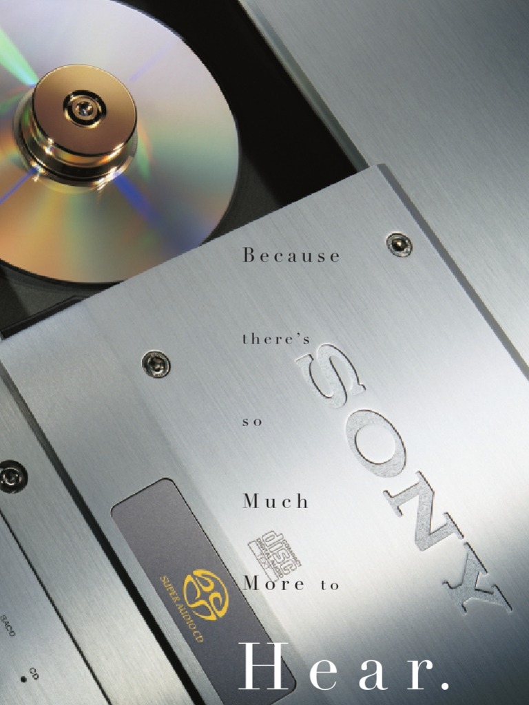 Sony Super Audio CD (SACD) Promo Brochure | PDF | Compact Disc ...