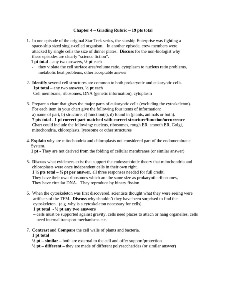Unit 2 Cells Homework With Answers | PDF | Cell (Biology) | Eukaryotes