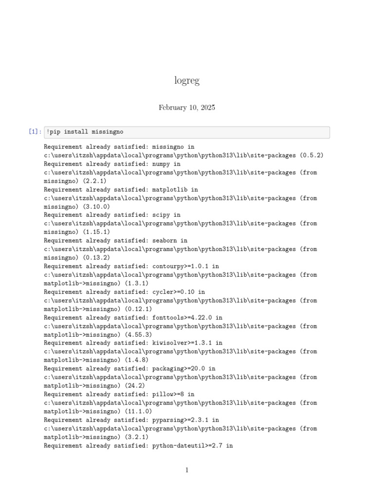Logreg | PDF | Software Engineering | Data Analysis