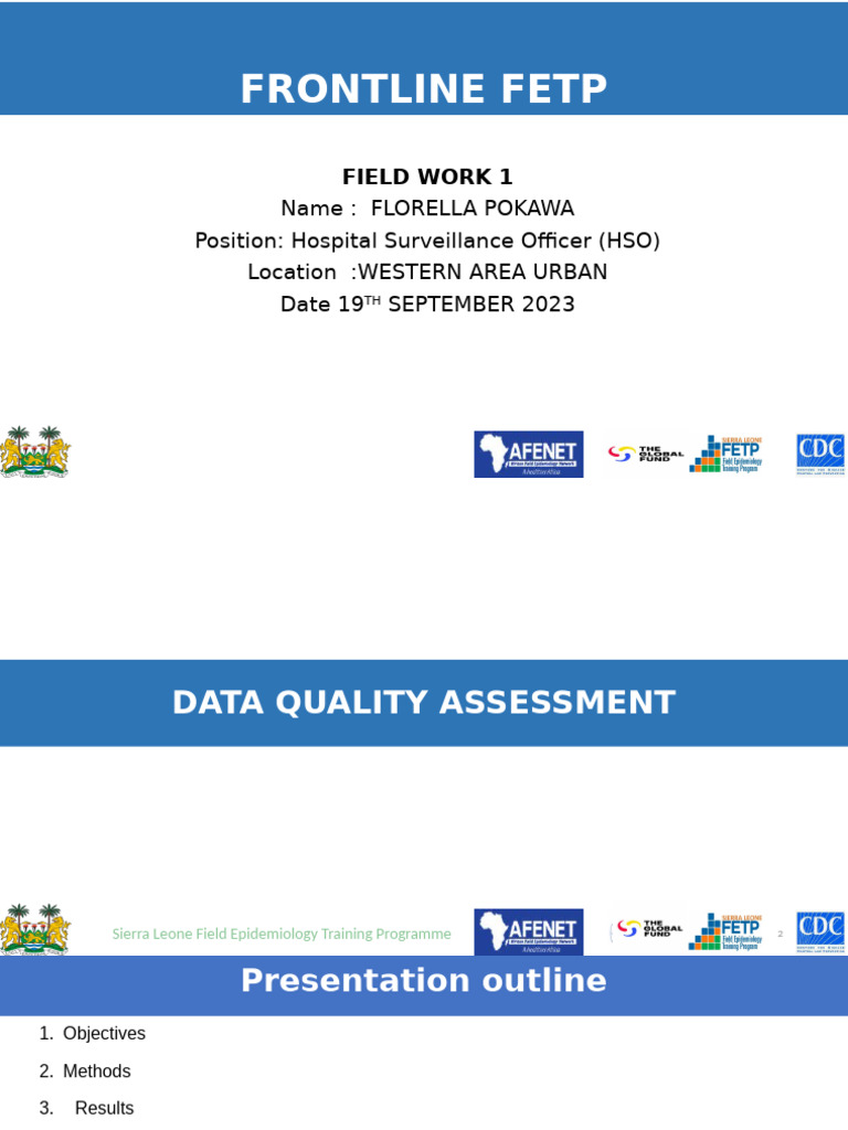 IDSR Data Quality Assessment Report | PDF | Mentorship | Epidemiology