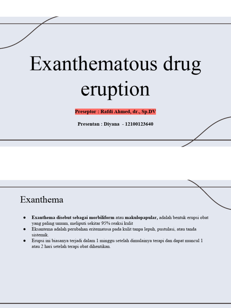 Exanthematous Drug Eruption-Diyana.pdf | PDF