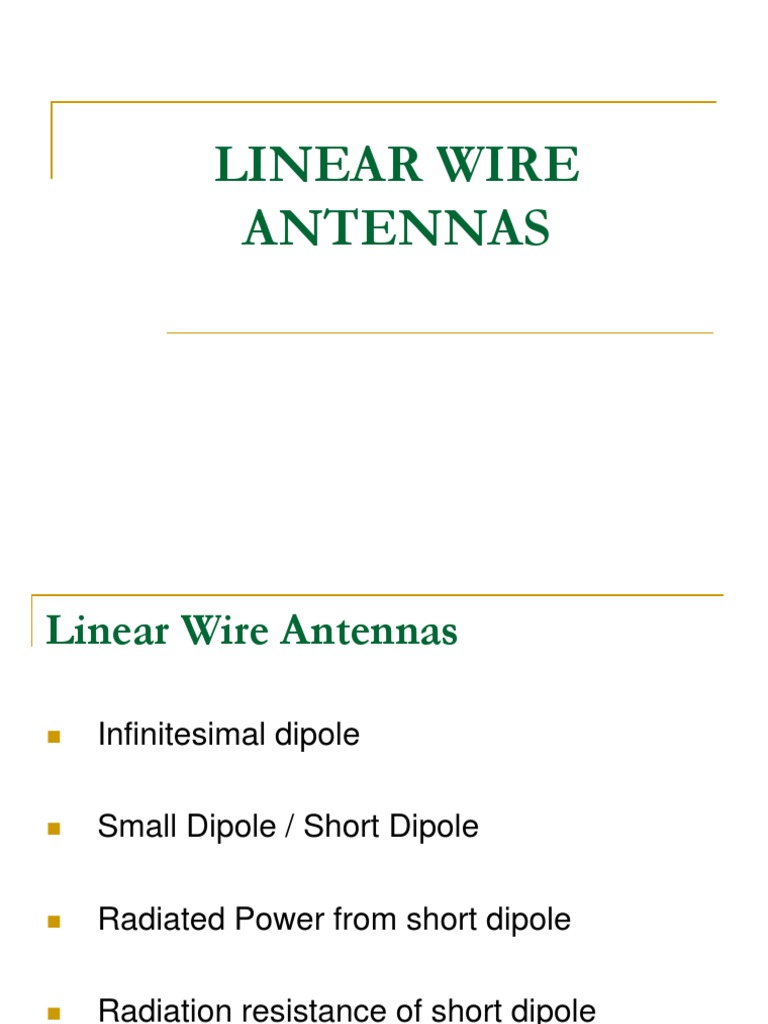 Understanding Linear Wire Antennas | PDF | Antenna (Radio ...