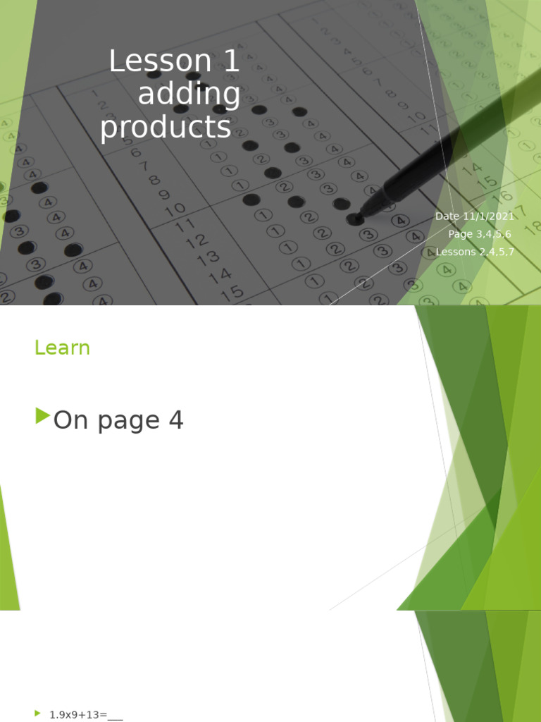 Adding Products: Lesson Overview | PDF