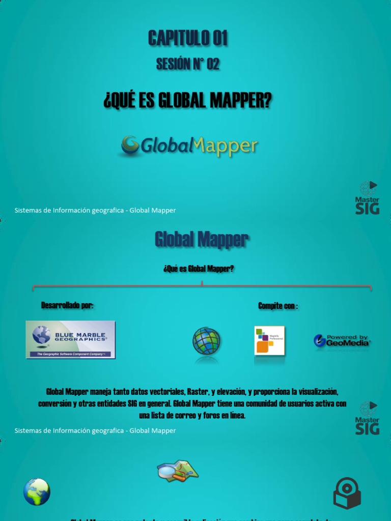 ¿Qué es Global Mapper y sus funciones? | PDF | Sistema de información ...