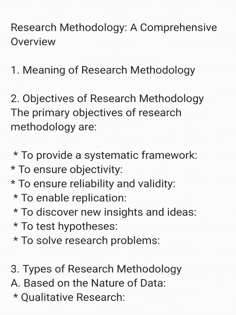 Research Methodology. | PDF