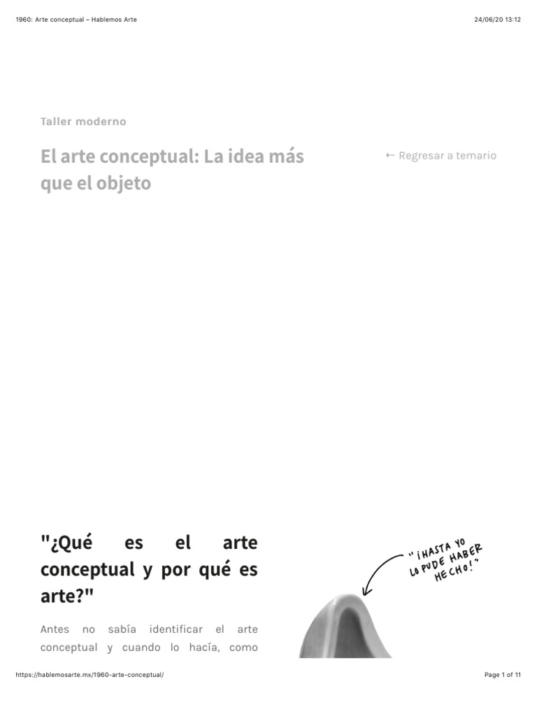 1960: Arte Conceptual - Hablemos Arte | PDF | Las artes | Movimientos ...