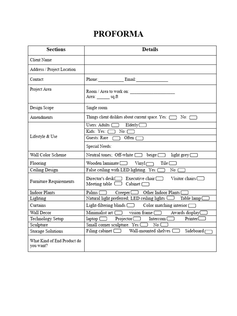 Waj. Proforma | PDF