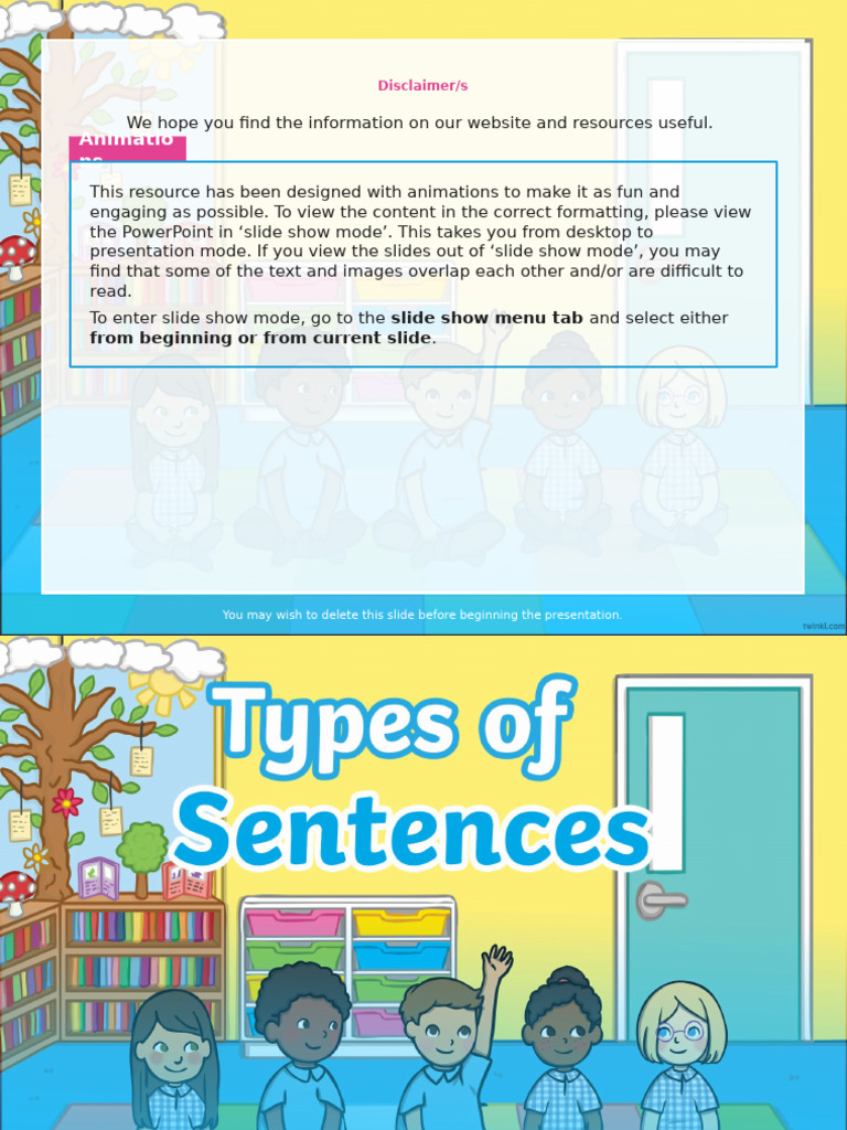Ar en 1708369805 Types of Sentences Powerpoint Ver 2 | PDF