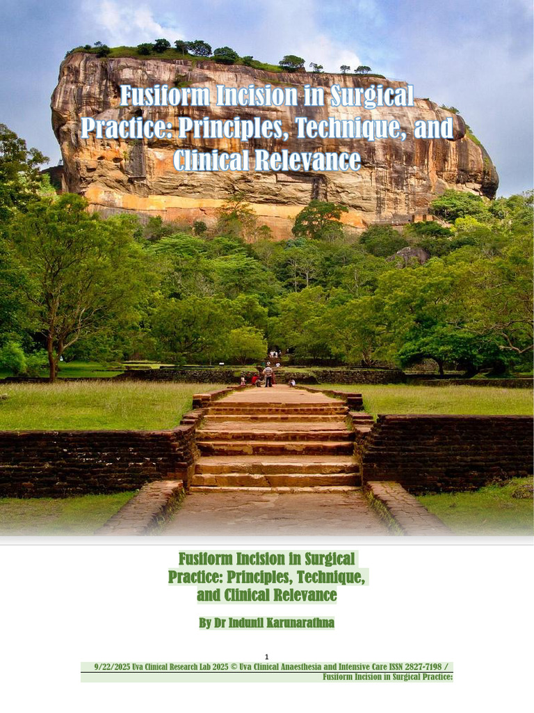 Fusiform Incision in Surgical Practice Principles, Technique, and ...