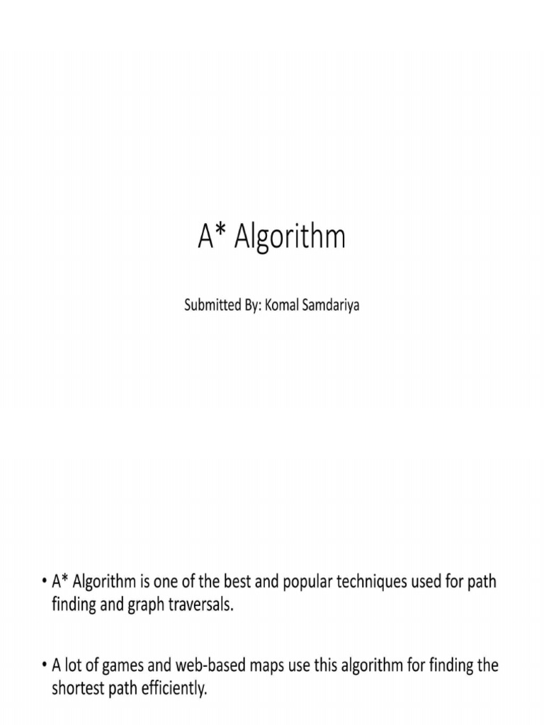 Astar Algorithms With Problems | PDF