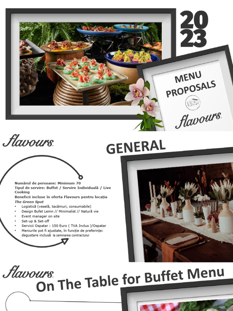 Event Catering Menu Proposals 2023 | PDF | Hors D'oeuvre | Salad